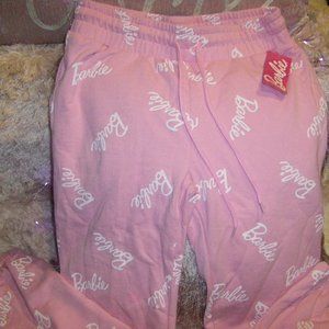 Barbie | Pants & Jumpsuits | Barbie Sweatpants Joggers Pink W All Over ...